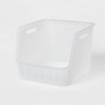 Wave Open Front Bin Gray : Stackable Storage, 21 Volume, 13" Cube ...
