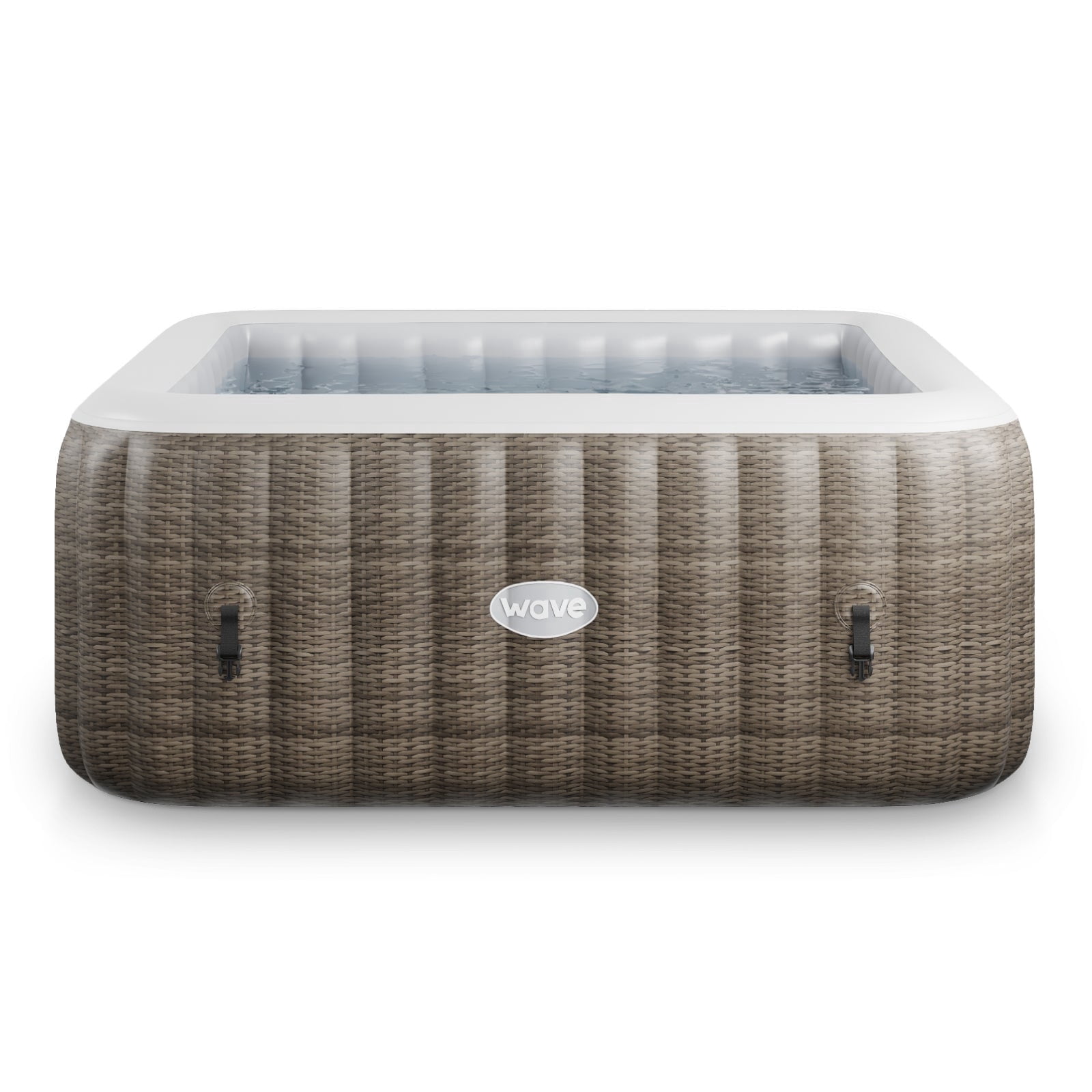 Wave Pacific 6-Person Square Inflatable Hot Tub | 130-Jet Massage & Eco ...
