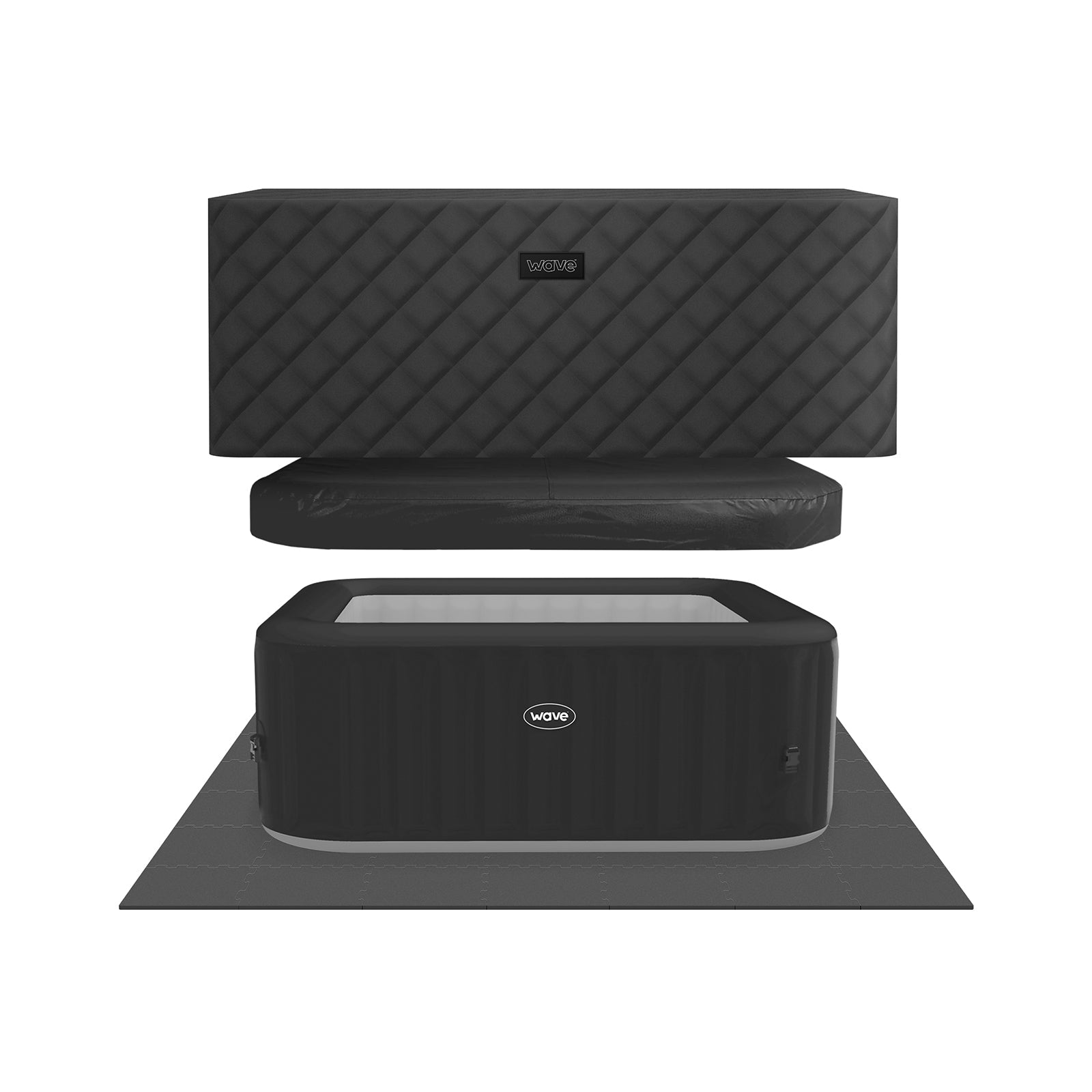 Wave Pacific Inflatable EnergySave Hot Tub Bundle | 6-Person Capacity ...