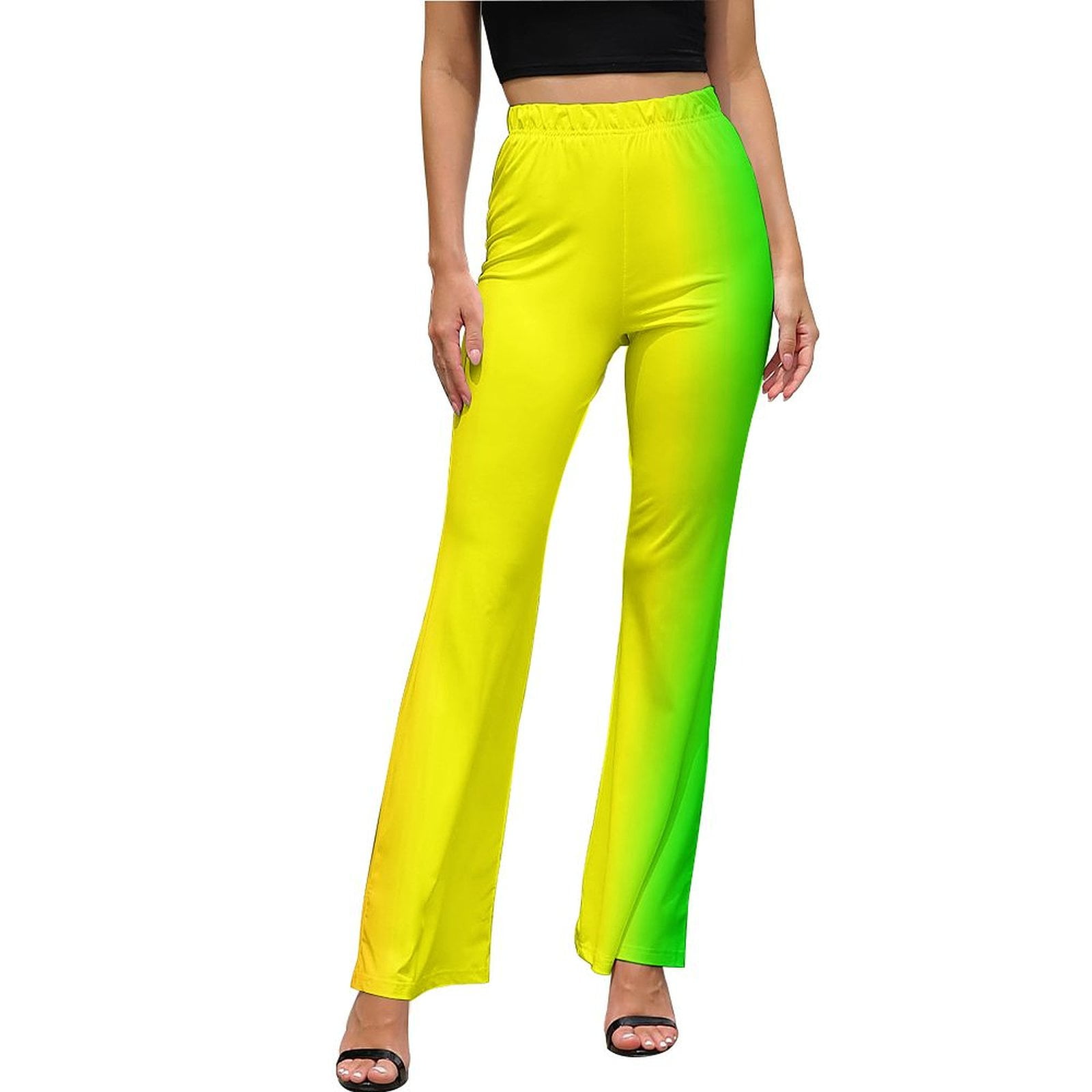 Wave Pants Glittering Swirl High Waist Modern Flared Trousers Summer ...