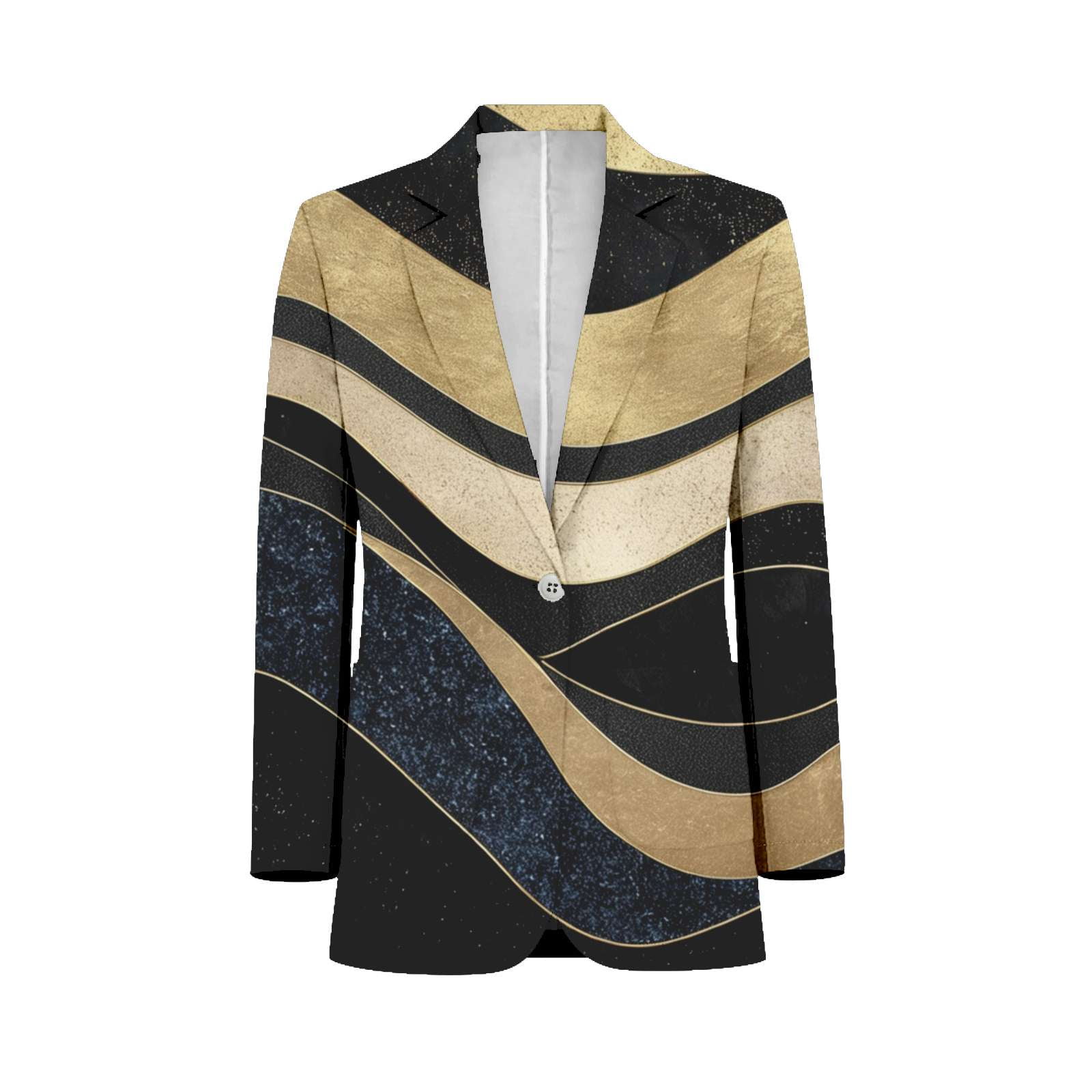 Wave Pattern Abstract Art Customized Men's Suits full man Shawl Collar ...