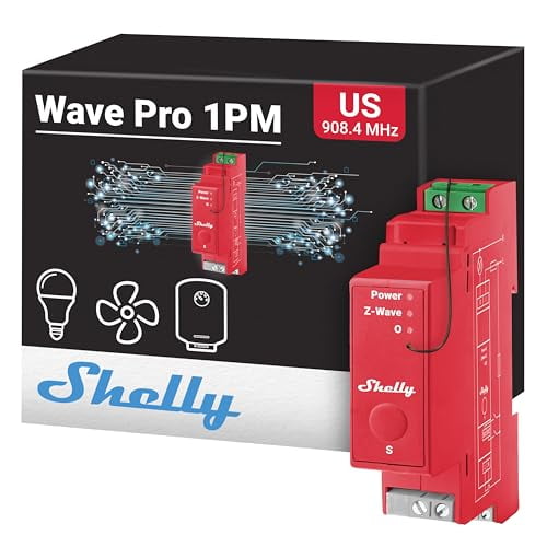 Wave Pro 1PM US | Z-Wave Smart Relay Switch with Power Metering, 1 ...