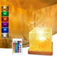 Wave Projector Light, Lights Projector Light,16 Colors Gradual Rotating Flame Water Lamp,Cube ...