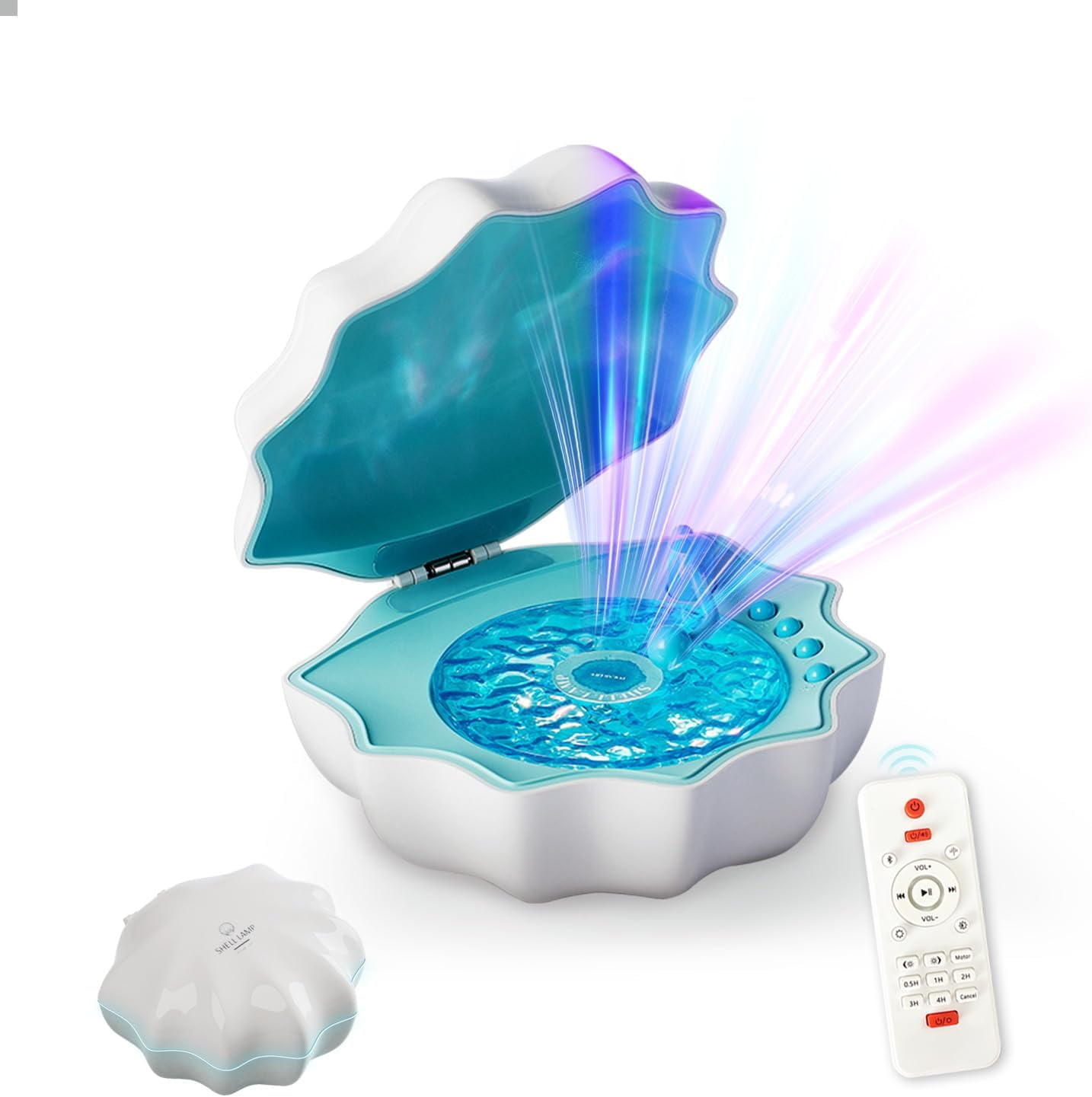 Wave Projector Light, Shell Night Light Built-in Speaker, Remote ...