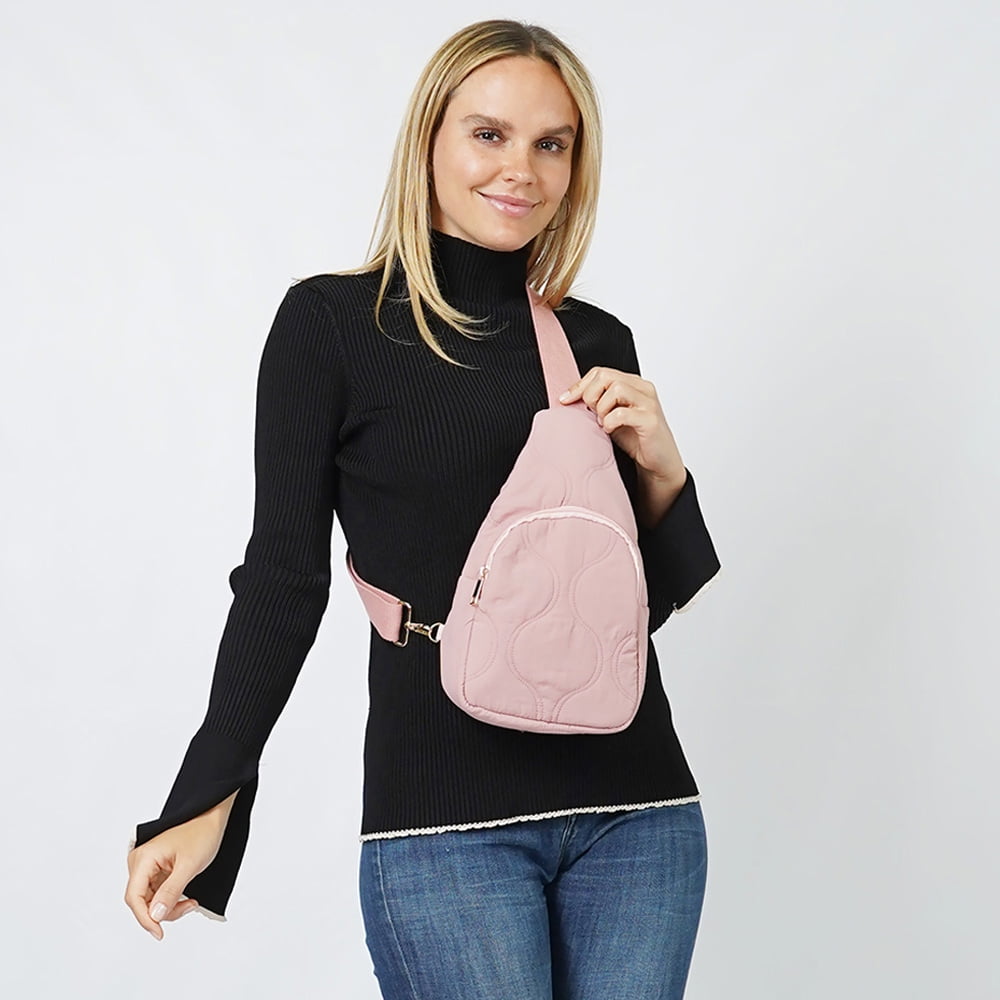 Wave Quilted Sling Bag / Crossbody Bag - Walmart.com