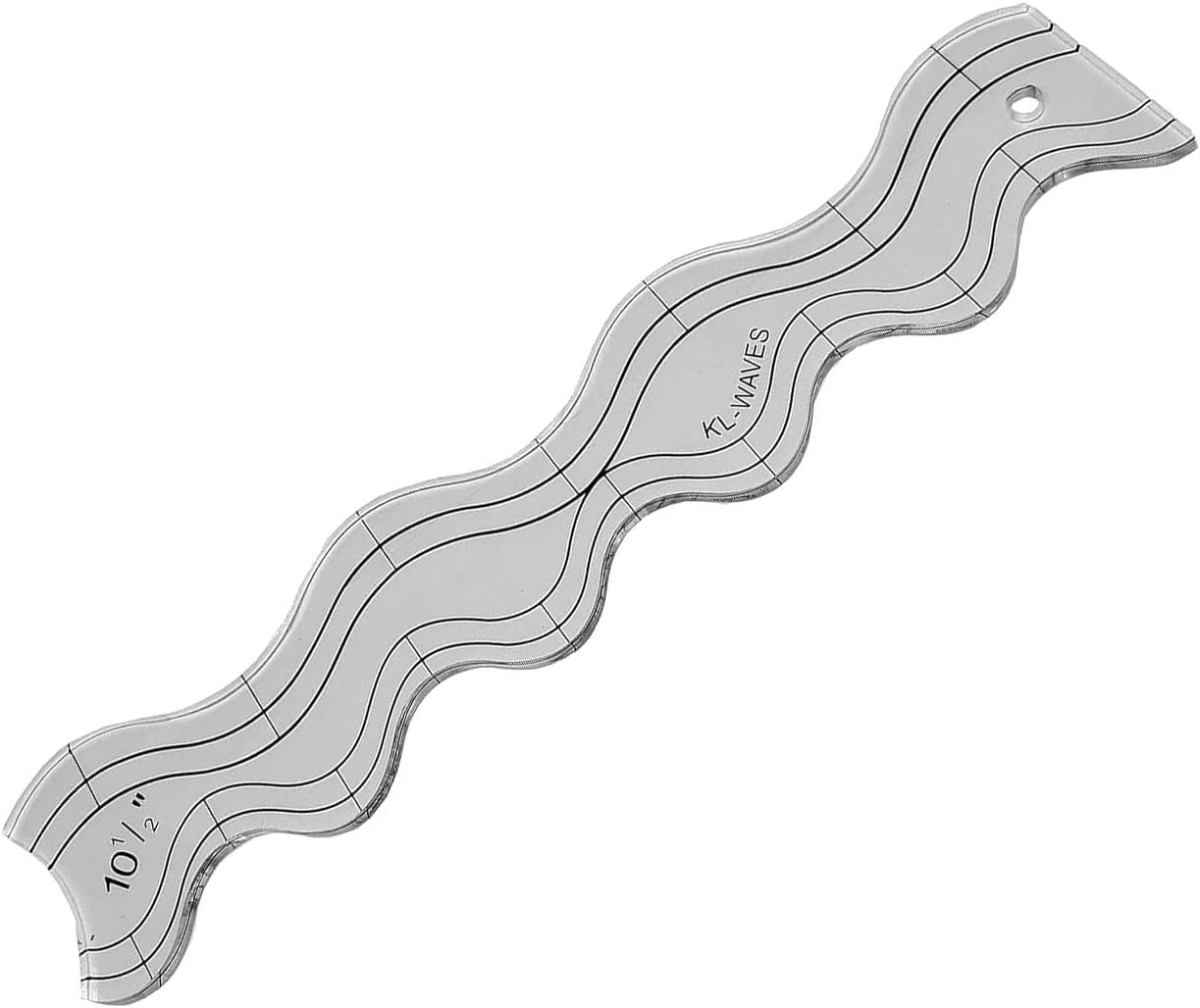 Wave Quilting Ruler and Template Wavy Edge Ruler for Sewing - Walmart.com