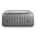 WAVE, 4-Person Inflatable Hot Tub, Integrated Heater, Gray Rattan ...