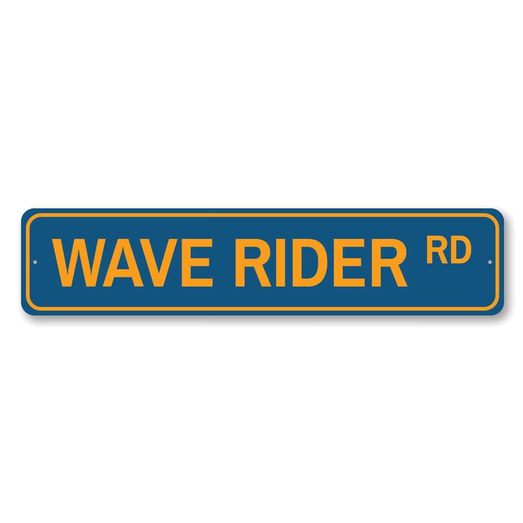 Wave Rider Rd Sign, Custom Beach Street Sign, Ocean Lover Sign, Beach ...