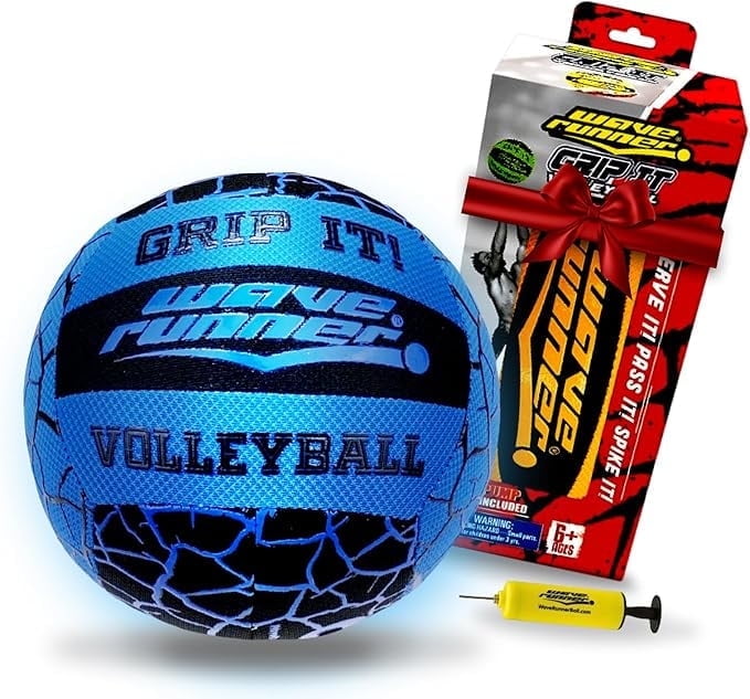 Wave Runner Grip It Volleyball- 8-Inch All Weather, Indoor & Outdoor ...