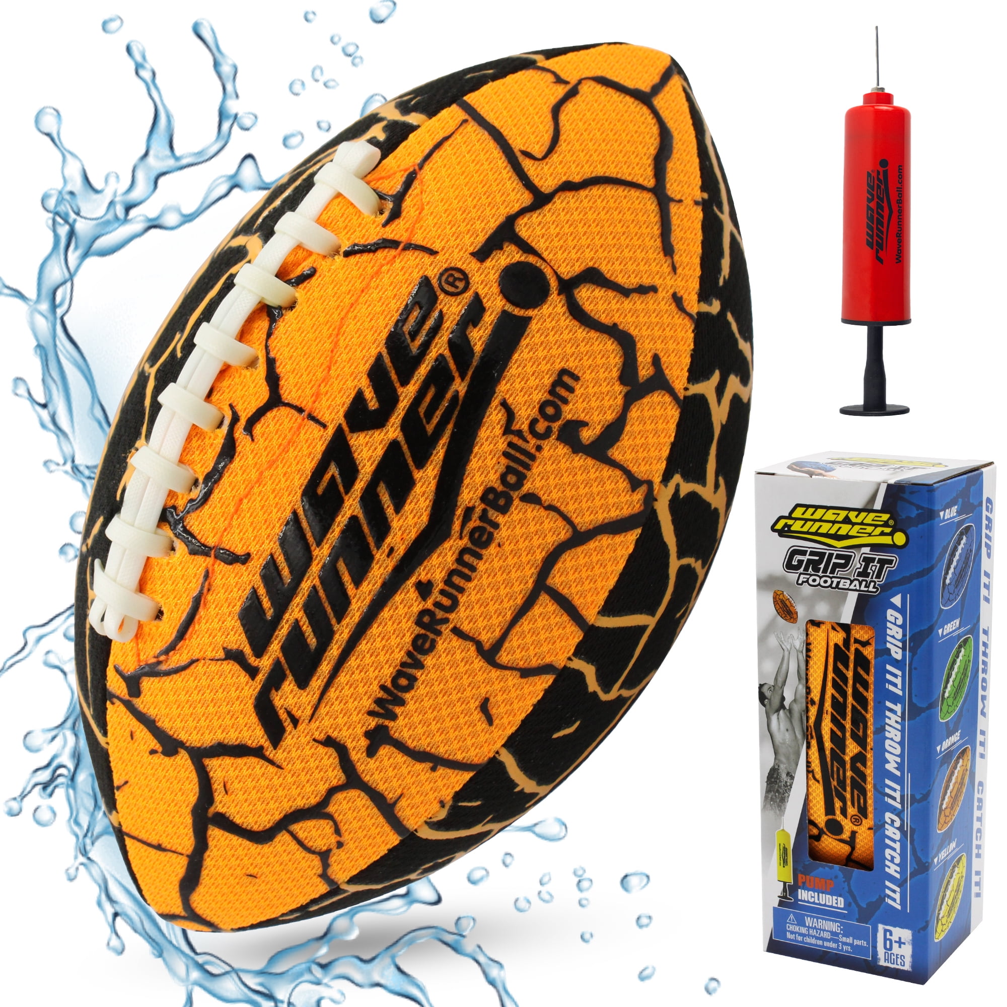 Wave Runner Grip It Waterproof Football- Size 9.25 In. with Sure-Grip ...