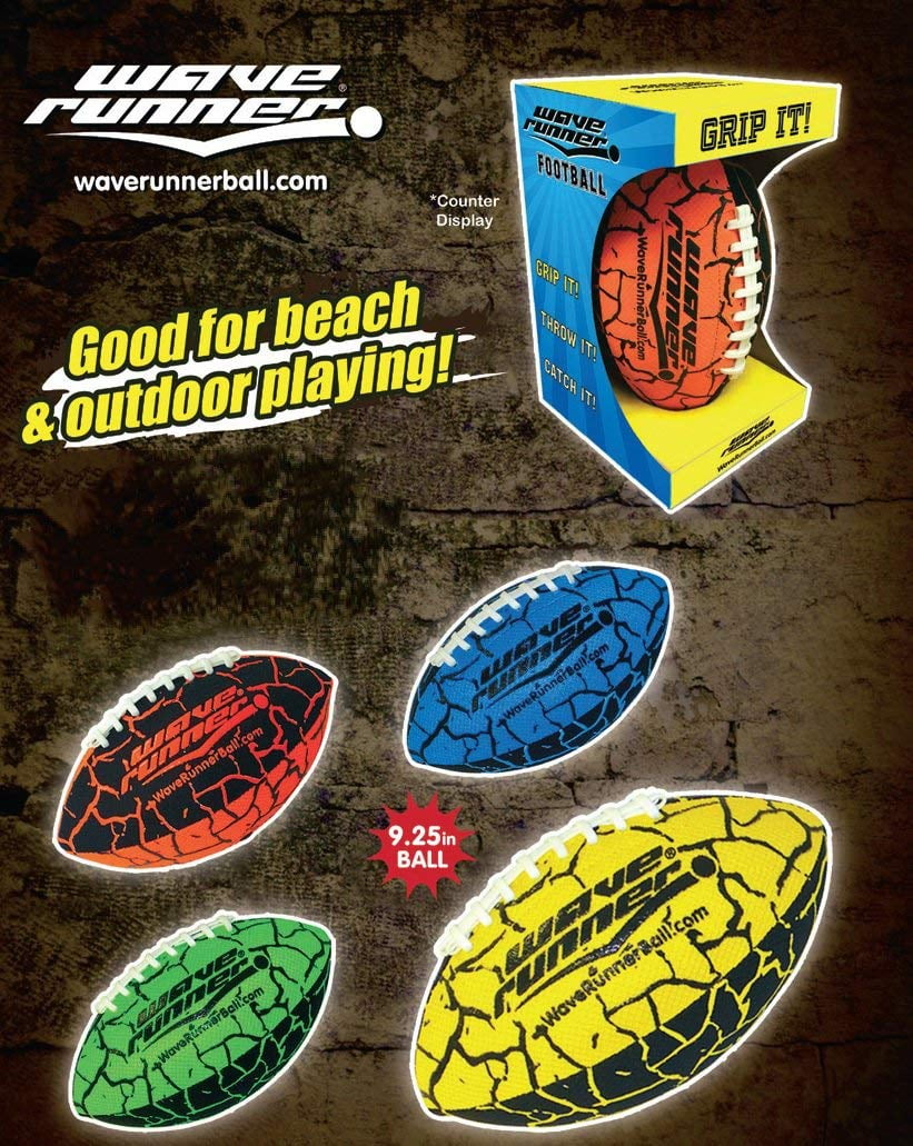 Wave Runner Grip It Waterproof Football, Size 9.25 inches, Sure Grip ...
