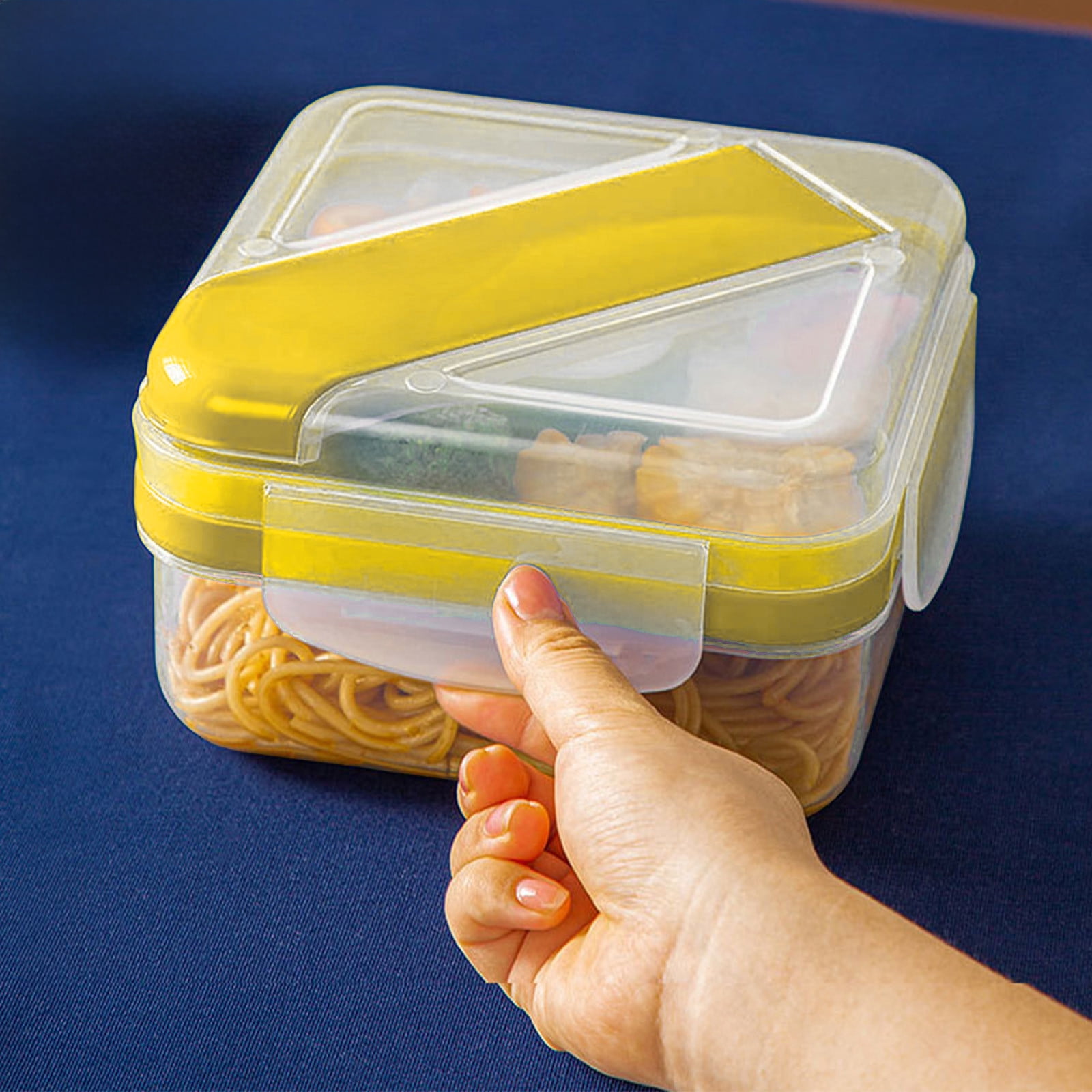 Wave Safe Lunch Box, Plastic Bento Container with Leak Proof Lid ...
