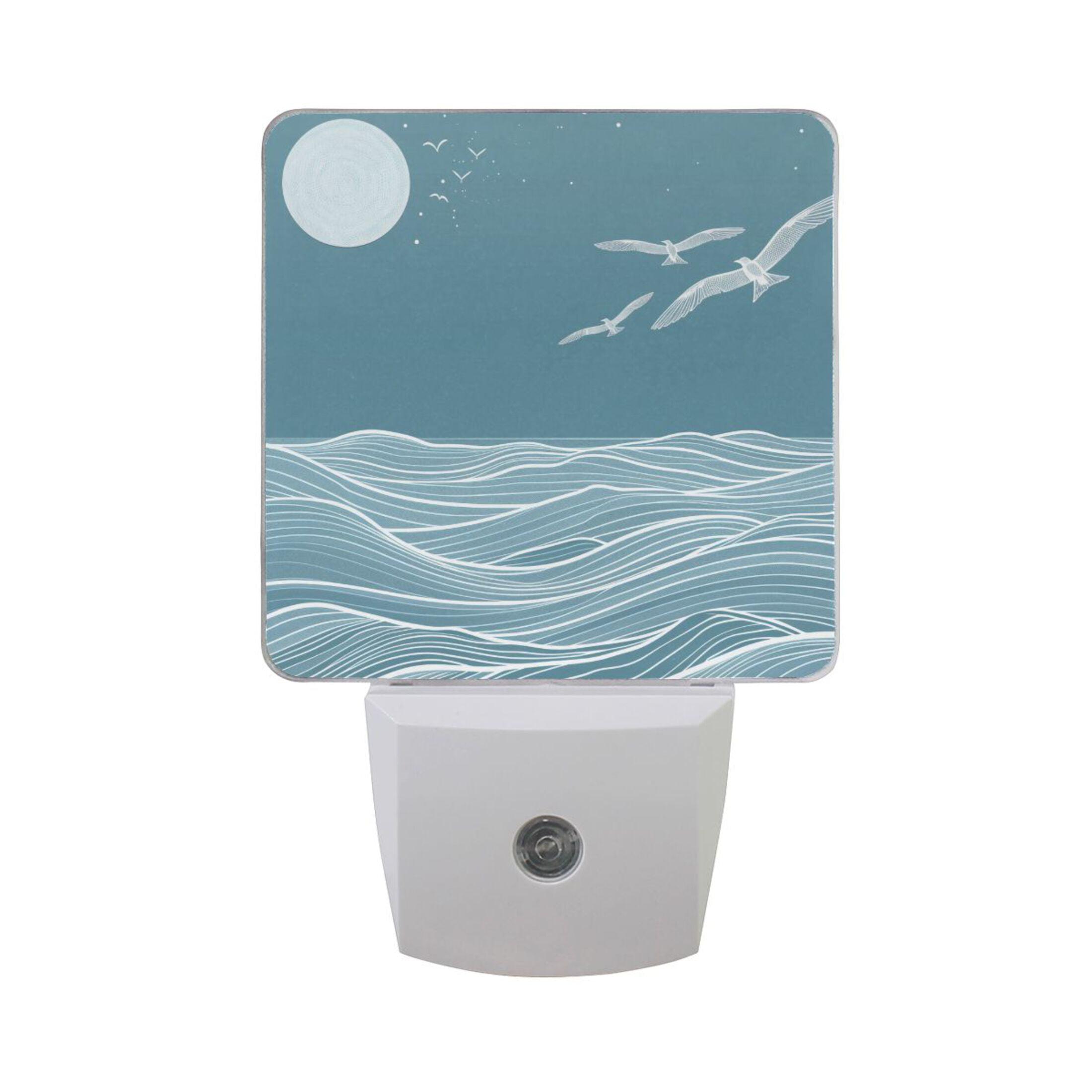 Wave Seagull Line Art Night Light 2 Pack LED Nightlight Plug into Wall ...