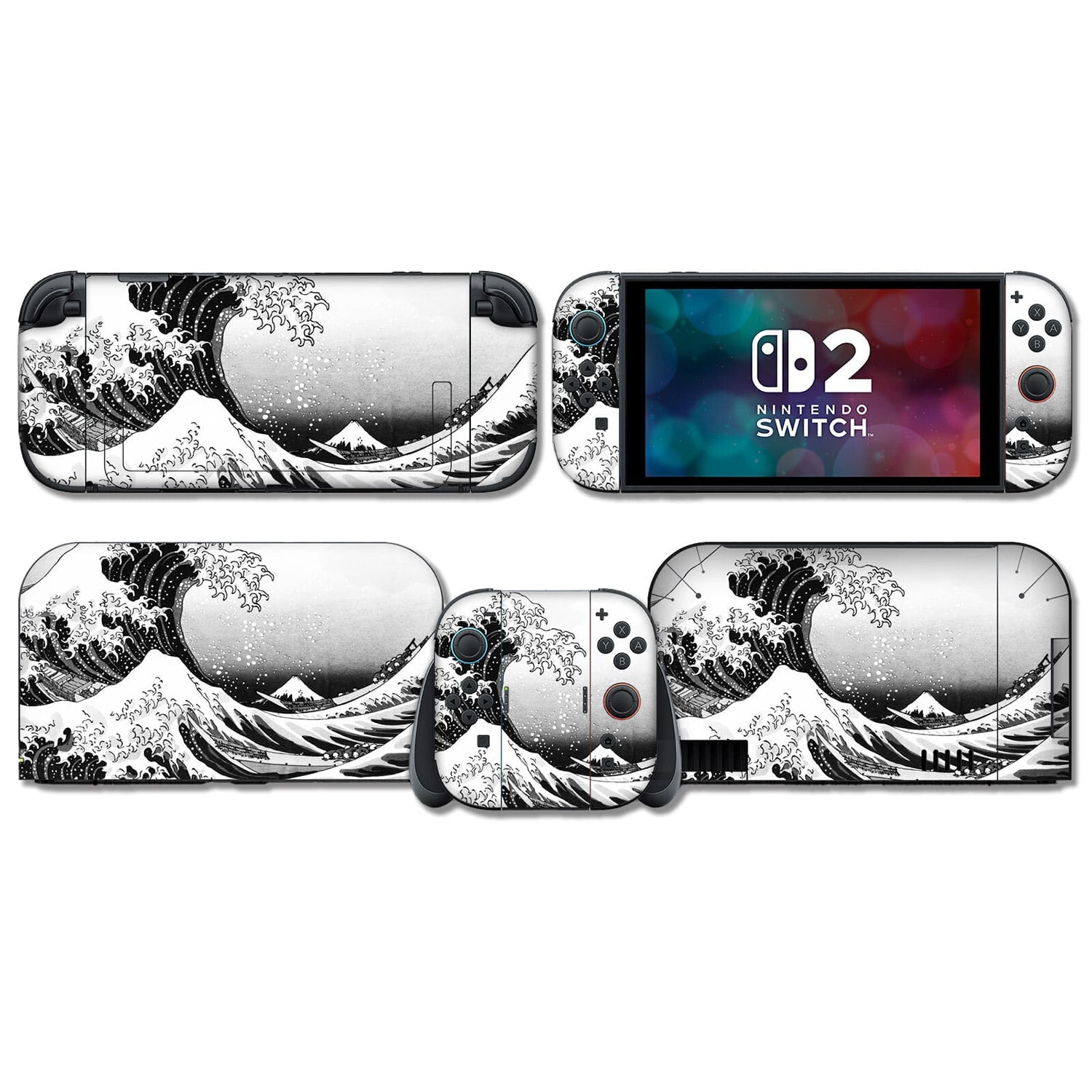 Wave Skin - Japanese Nintendo Switch Lite OLED Switch 2 Wrap - Walmart.com