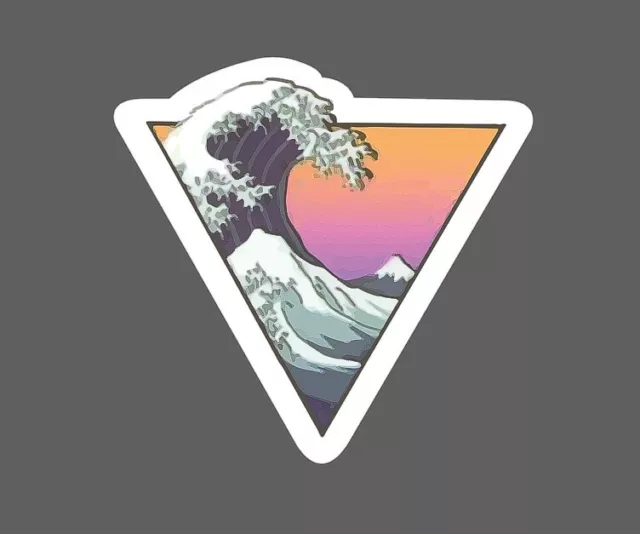Wave Sticker Triangle Sunset Waterproof Sticker Phone Decal Water ...