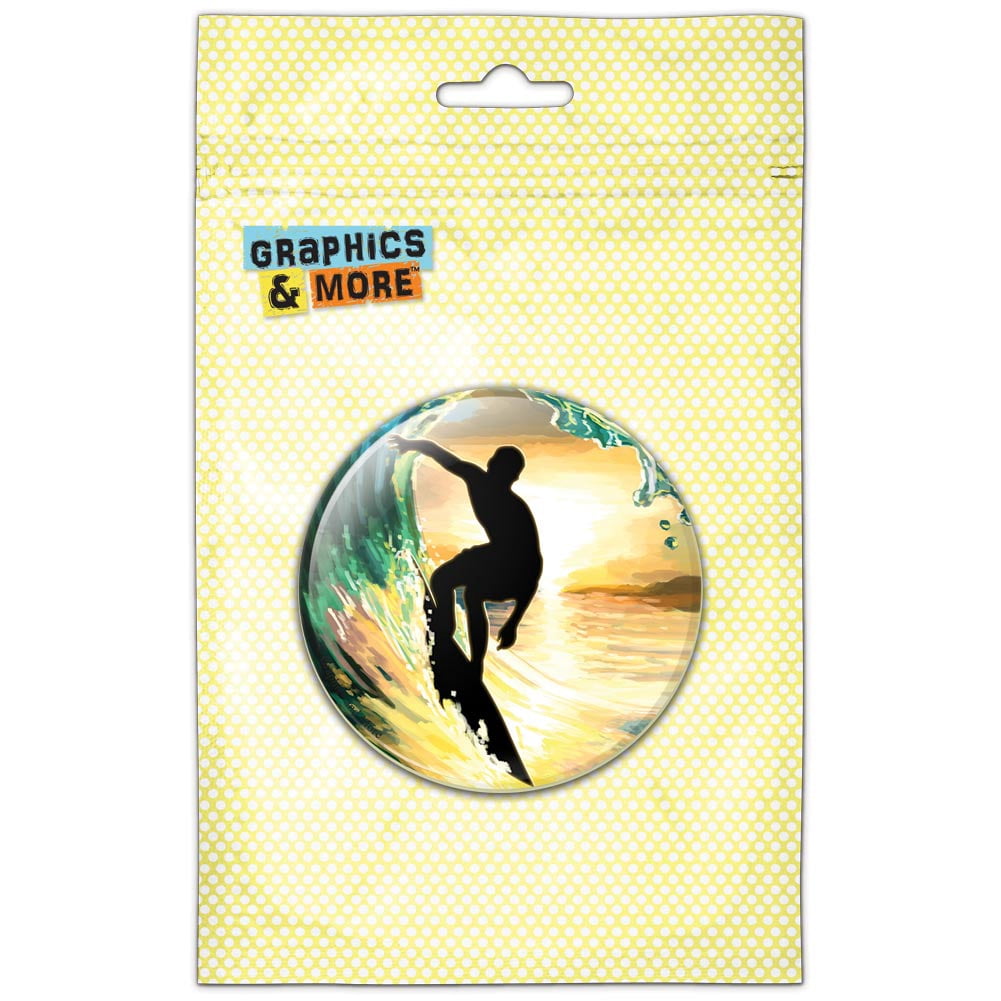 Wave Surfing Ocean Surfer Refrigerator Button Magnet - Walmart.com