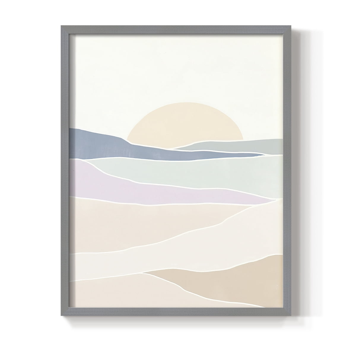 Wave Tableau II Framed Print in Gray Solid Wood 8 x 10 Framed Print ...