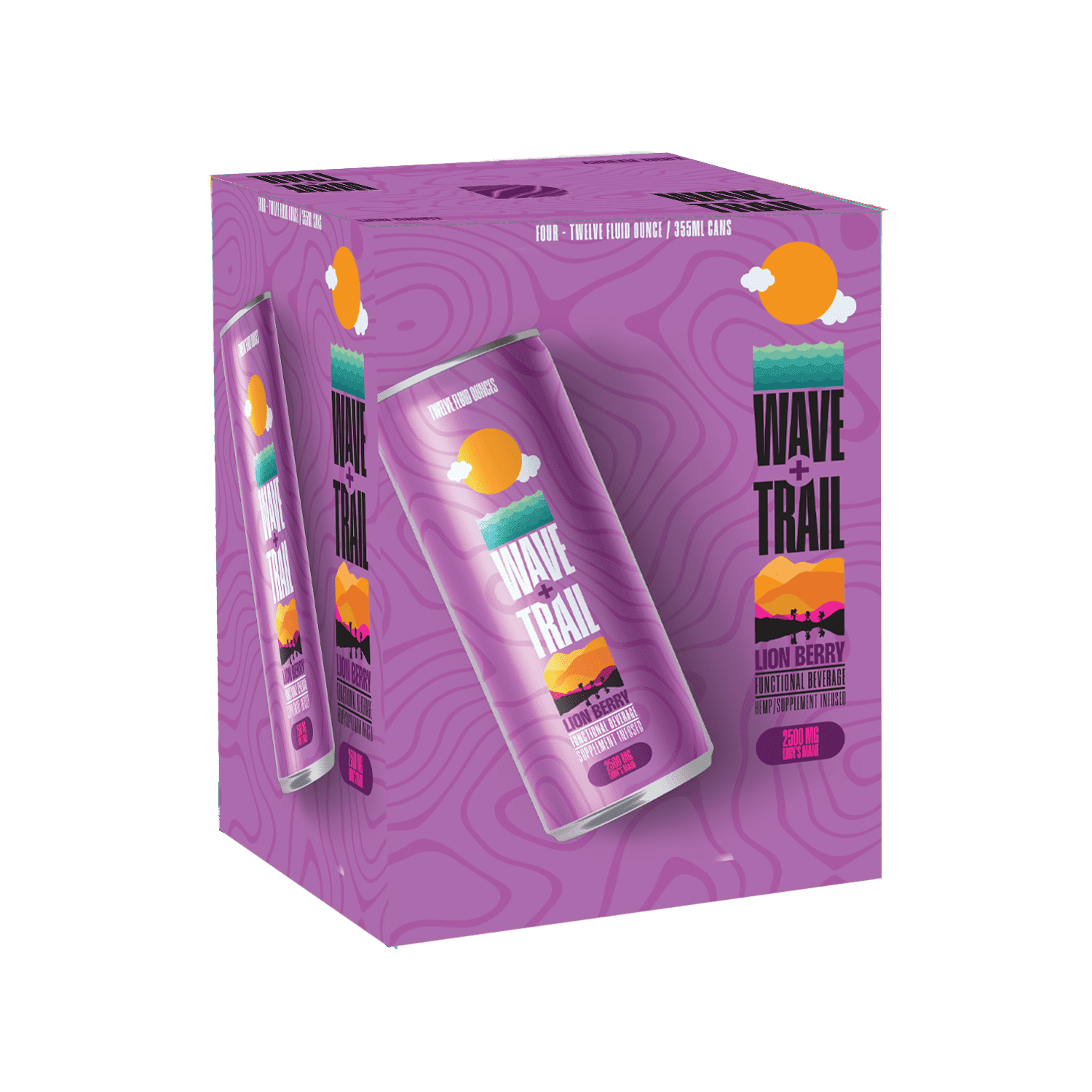 Wave & Trail Lion Berry 12oz 4pk 2500mg Lion's Mane - Walmart.com