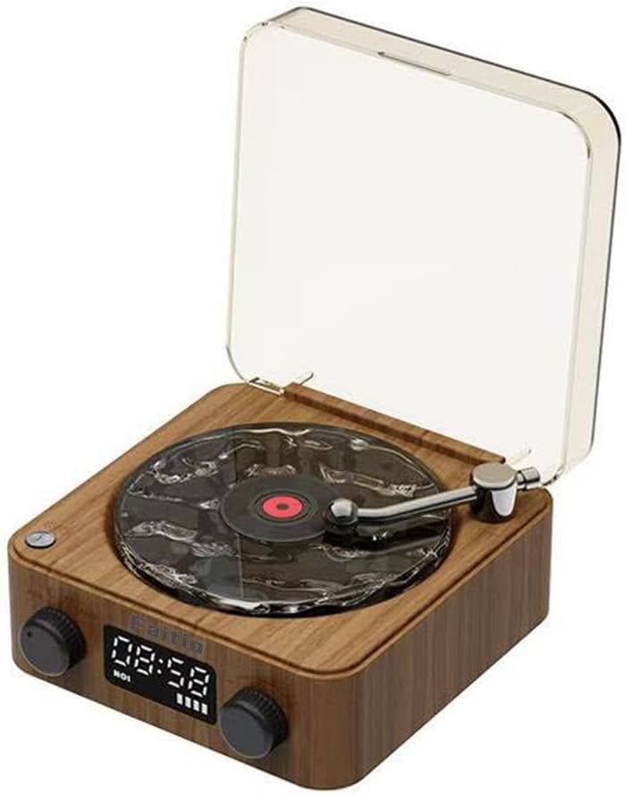 Wave Vinyl Bluetooth Speaker with Adjustable Ambient Lights,Music ...