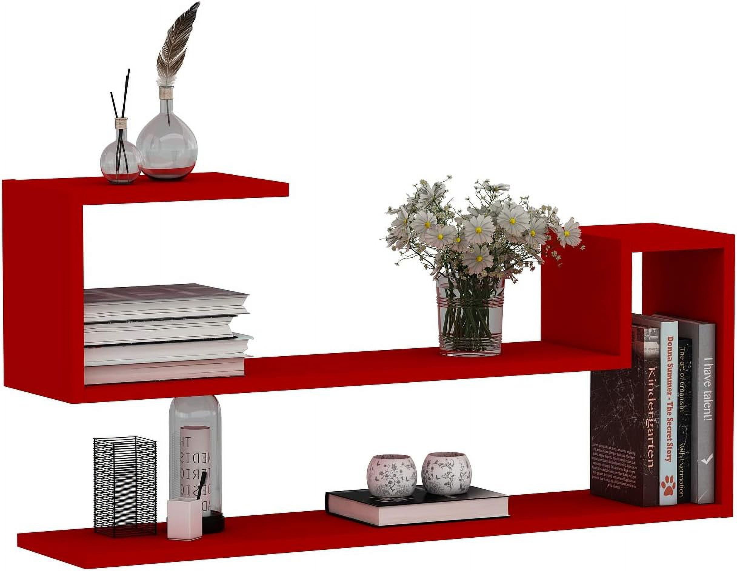 Wave Wall Shelf - Book Shelf - Floating Shelf For Living Room ...