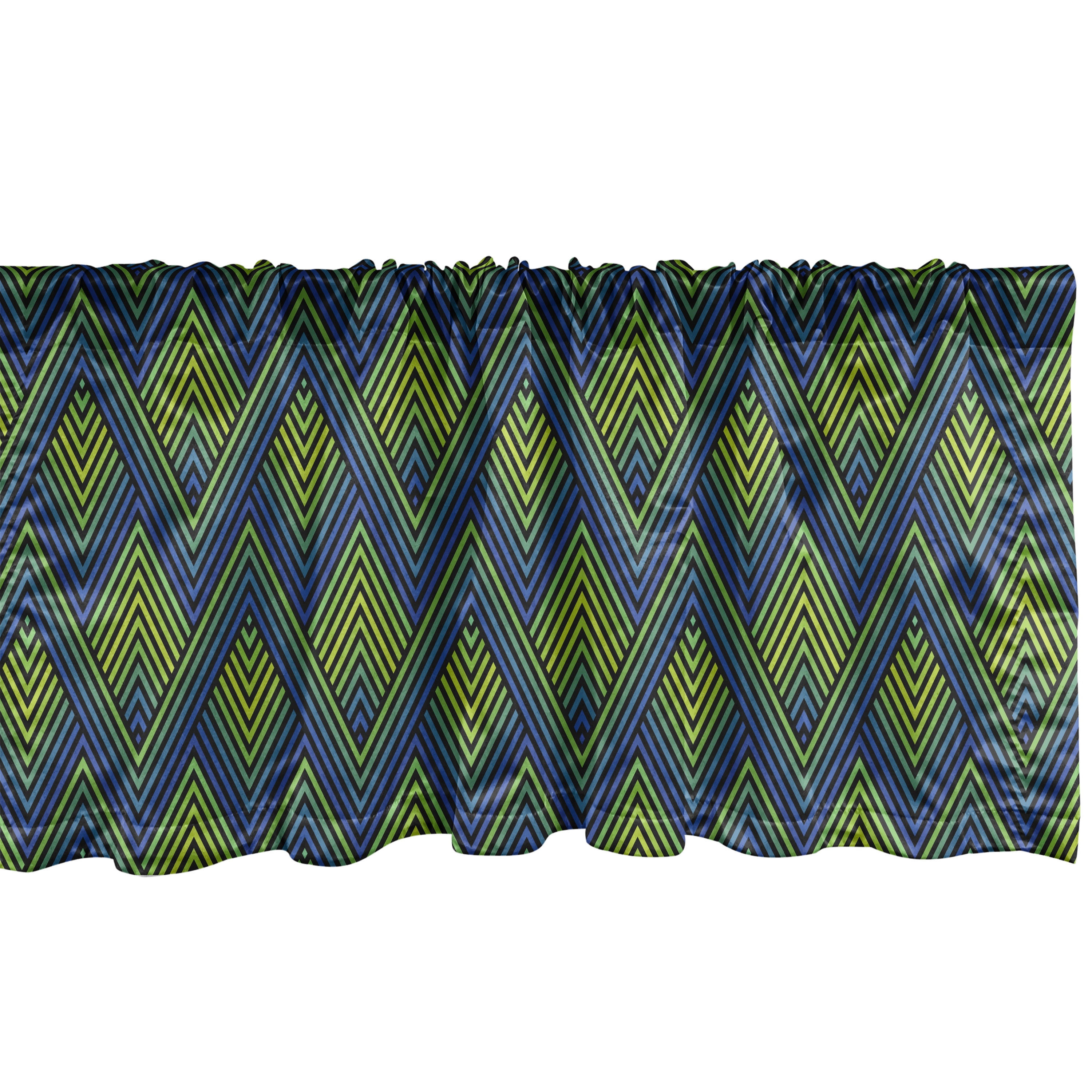 Wave Window Valance, Abstract Chevron Zigzag Inspired Geometric Motif ...