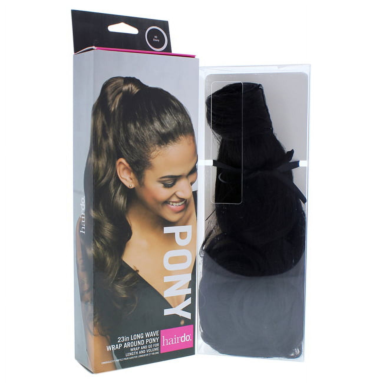 Wave Wrap Around Pony - R2 Ebony by Hairdo for Women - 23 Inch Hair ...
