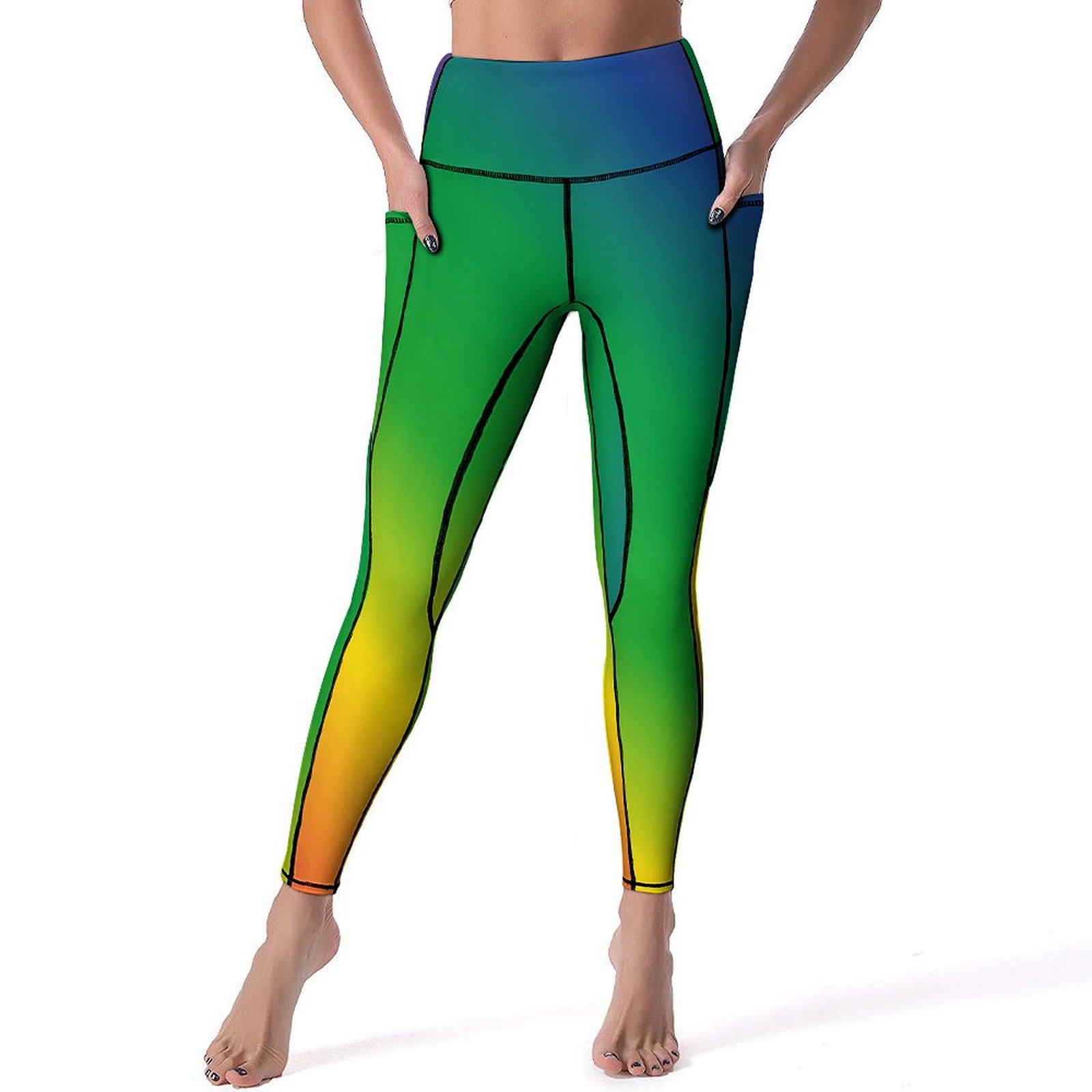 Wave Yoga Pants Glittering Swirl Fitness Leggings High Waist Quick-Dry ...