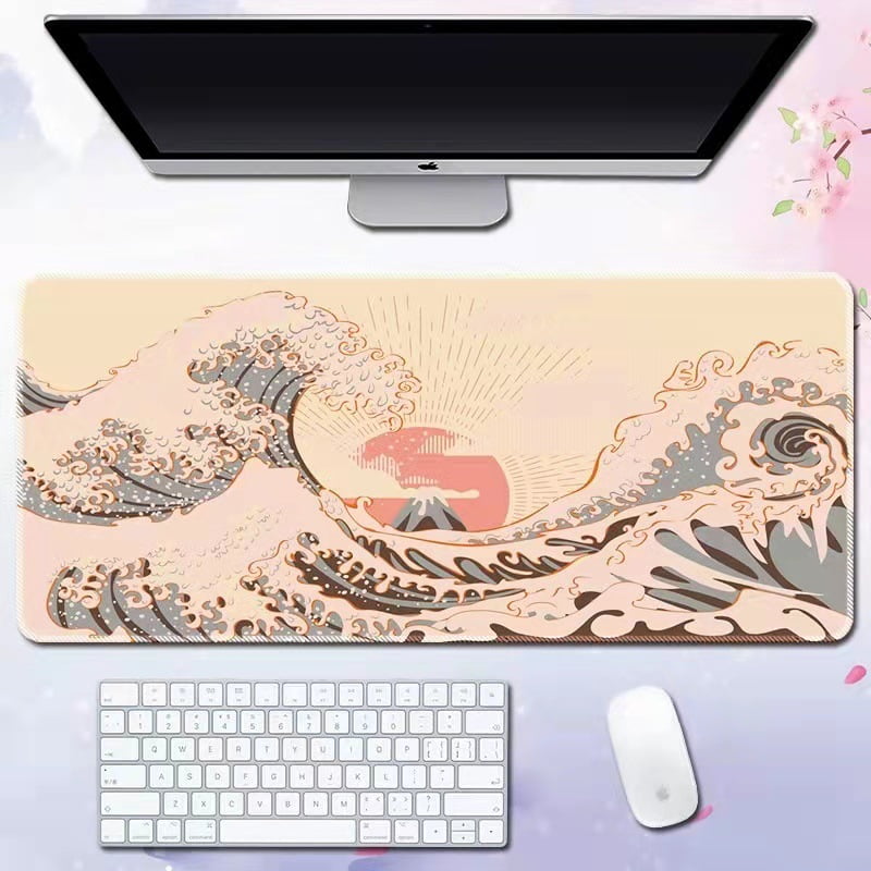 Wave mouse pad advertising game keyboard pad office desk pad increased ...