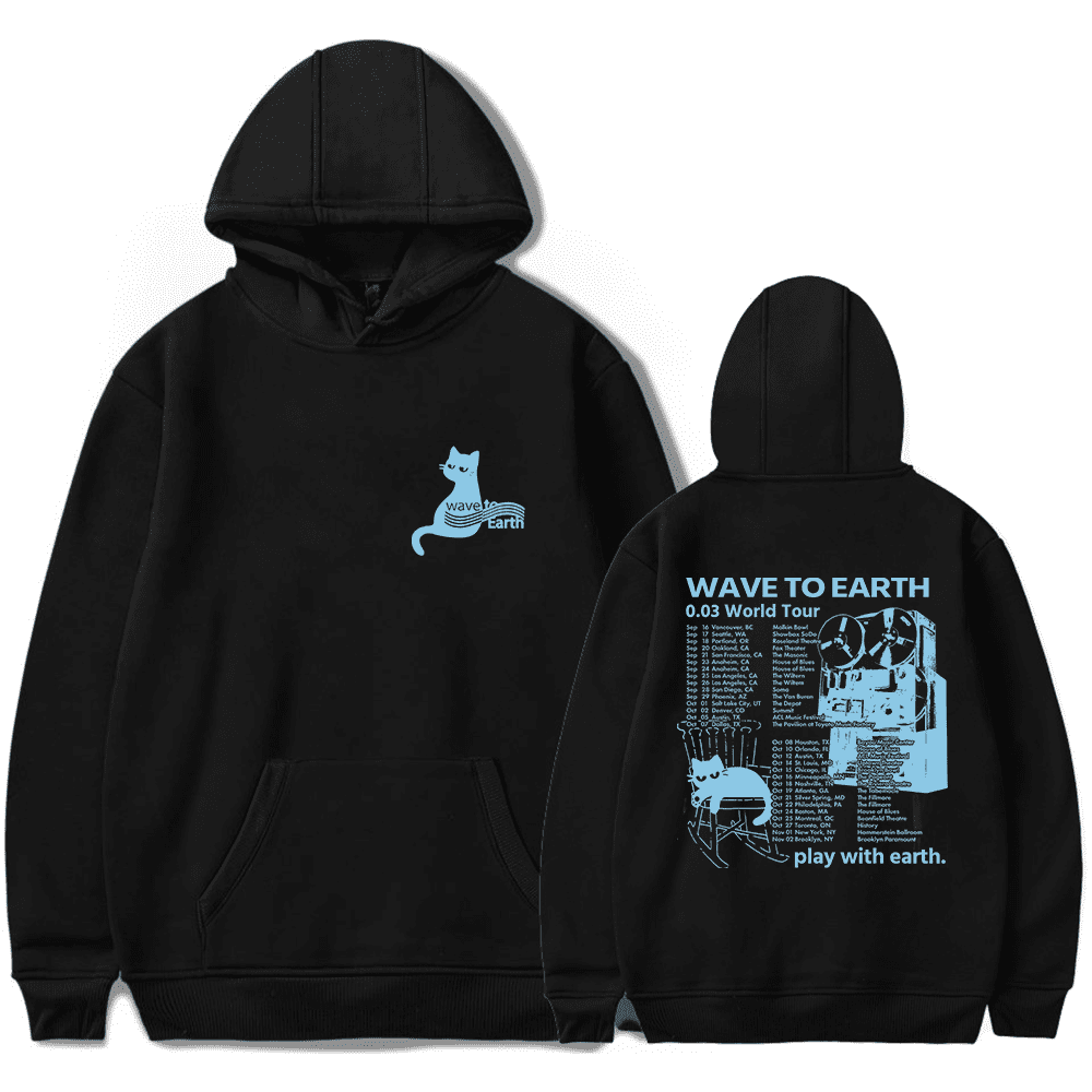 Wave to Earth Merch Cat 0.03 World Tour Hoodie Fashion Band Hoodies Men ...