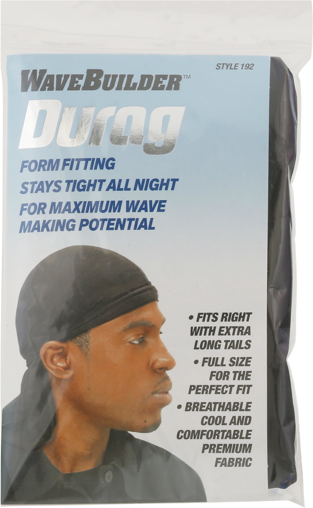 WaveBuilder Durag, Black, 1 Count - Walmart.com