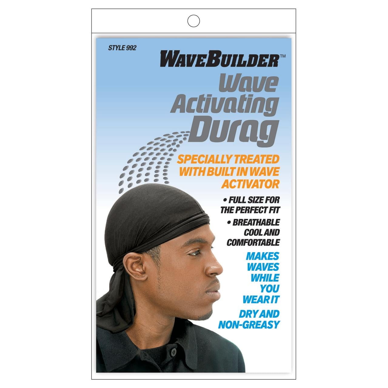 WaveBuilder Wave Activating Durag, Black, 1 Ea - Walmart.com