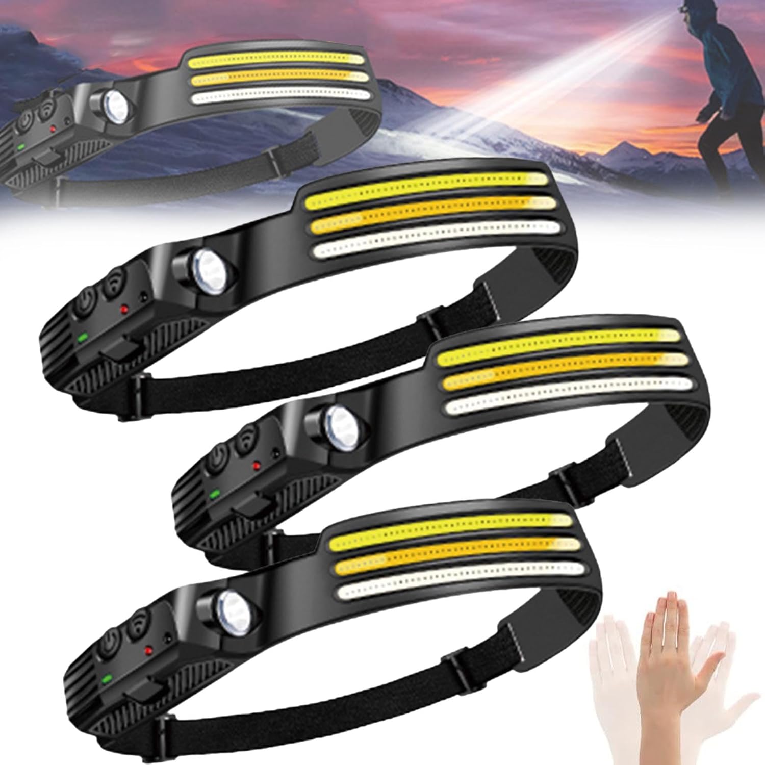WavePro 230° Ultra-Light Motion-Sensing Headlamp,Wave Pro 230° Led ...