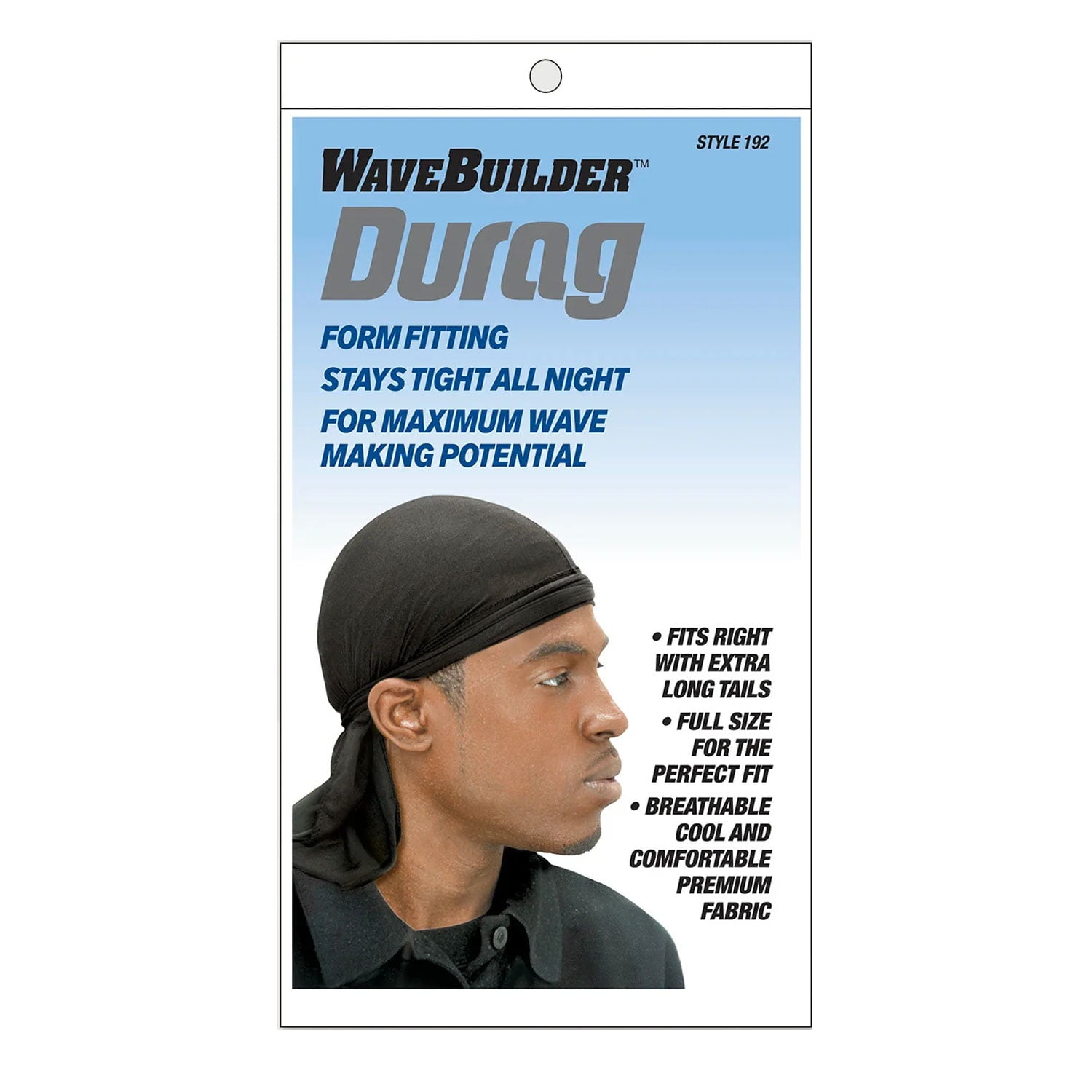 Wavebuilder Durag Style 192 Black - Walmart.com