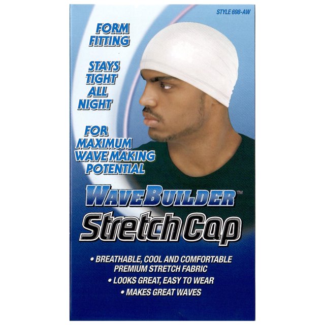 Wavebuilder Stretch Cap Style 698-AW White, Pack of 3 - Walmart.com