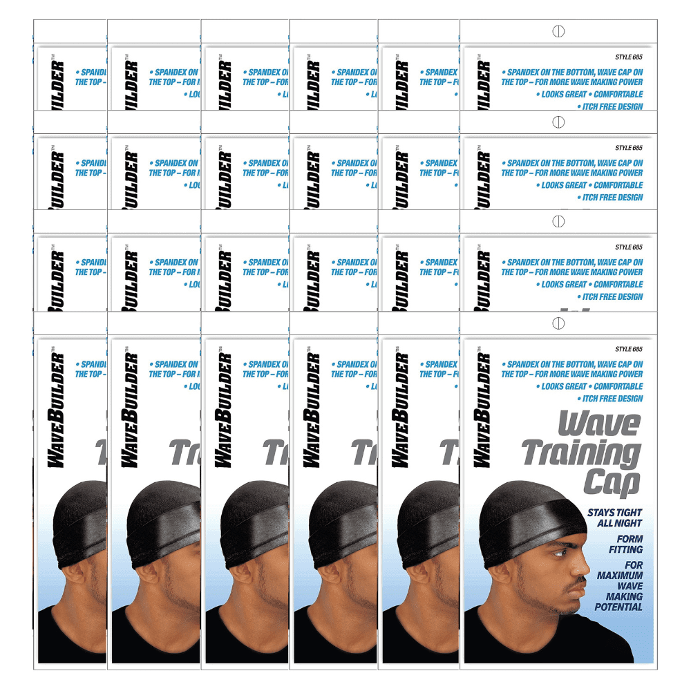 Wavebuilder Wave Training Cap, Black, 24 Pack - Walmart.com