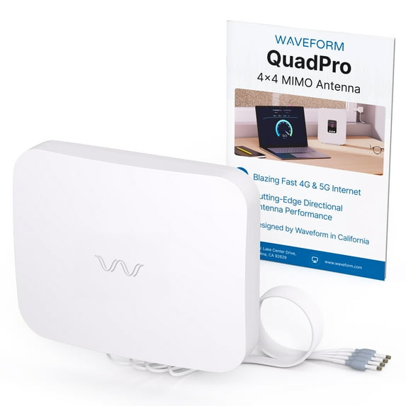 Waveform QuadPro 4x4 MIMO Signal Boosting Panel Antenna Kit | External Antenna for 4G/5G Routers ...