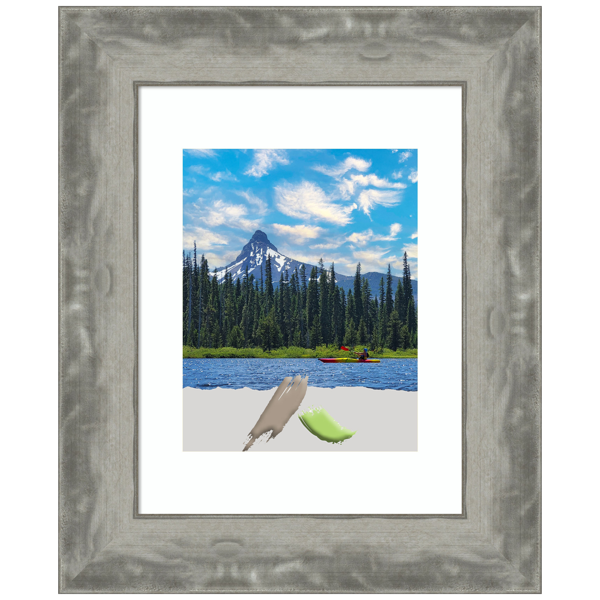 Waveline Silver Narrow Picture Frame, Photo Frame, Art Frame - Walmart.com