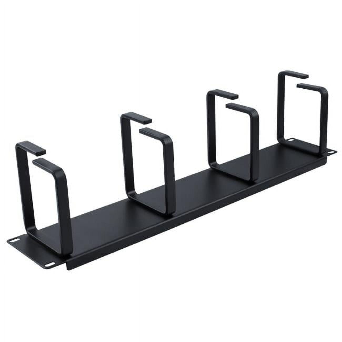 Cmple Wavenet 2U 19Inch Cable Management Panel, 4 D-Ring Cable Manager ...
