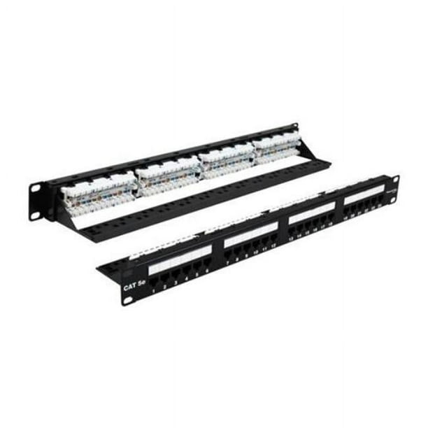 Wavenet WAV-5EPP24 24 Port Cat5e Patch Panel, Black - Walmart Business ...