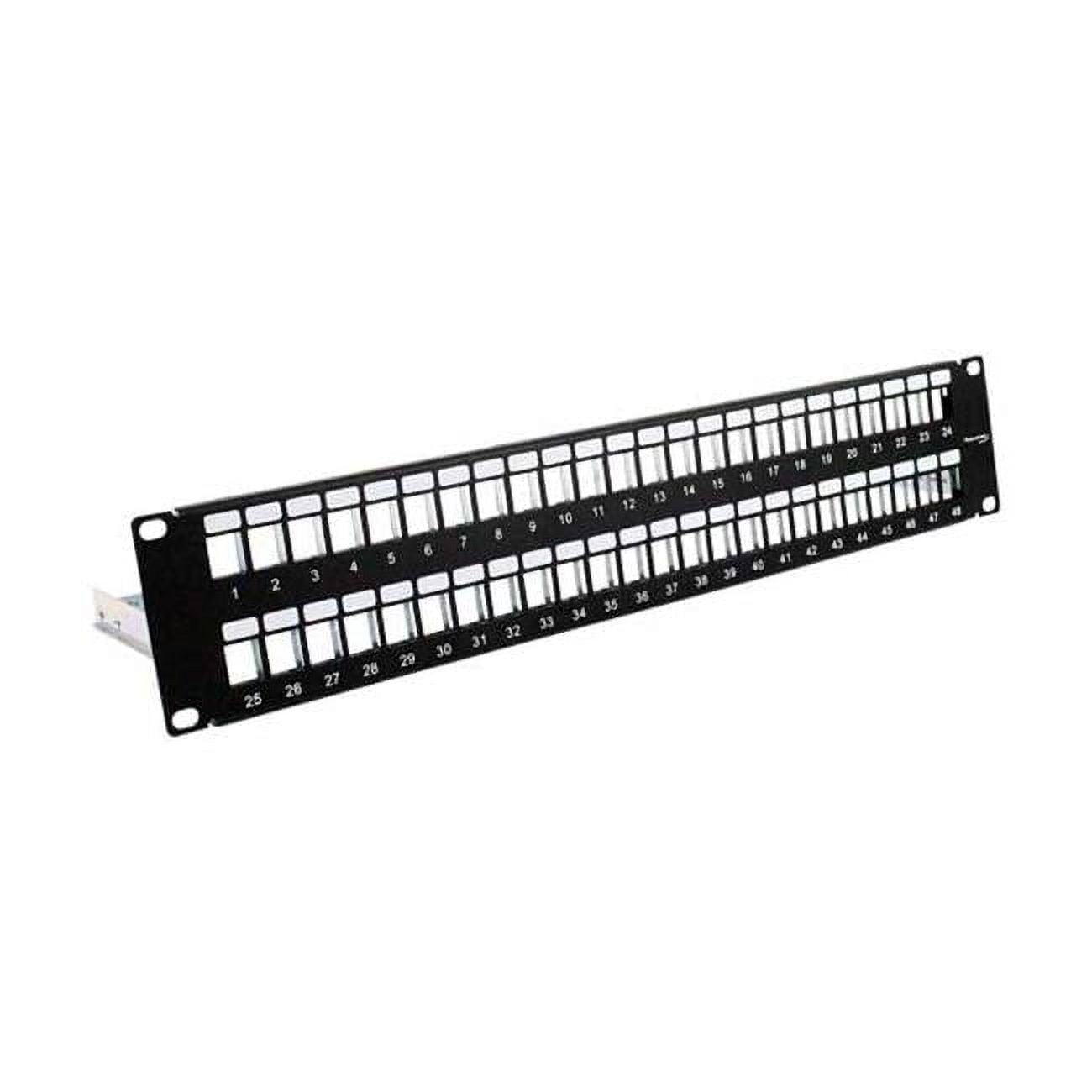 Wavenet WAV-BPPWM-48 19 in. 48 Port 2U Blank Patch Panel, Matte Black ...