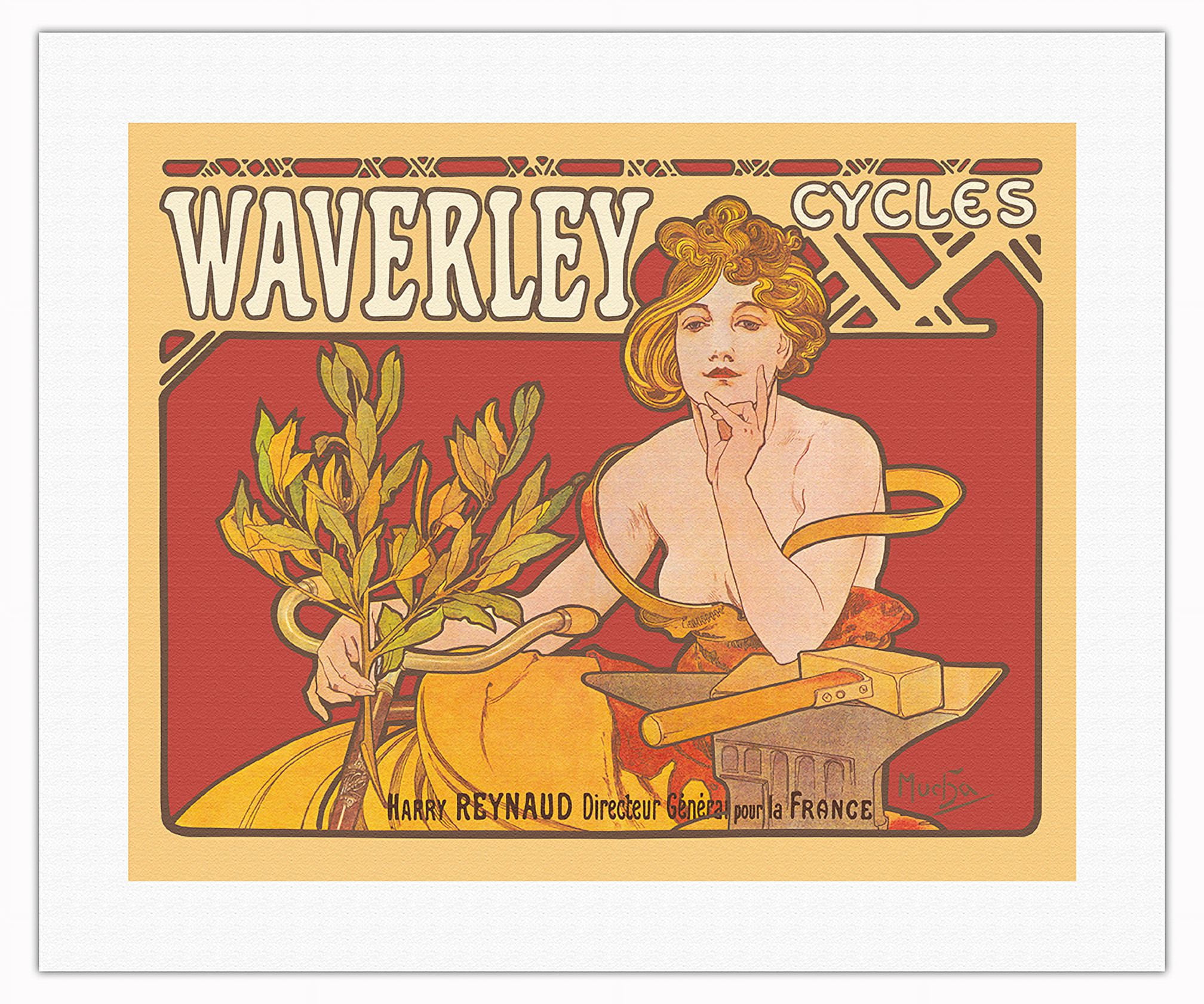 Waverley Cycles - Paris France - Vintage Bicycle Poster by Alphonse ...