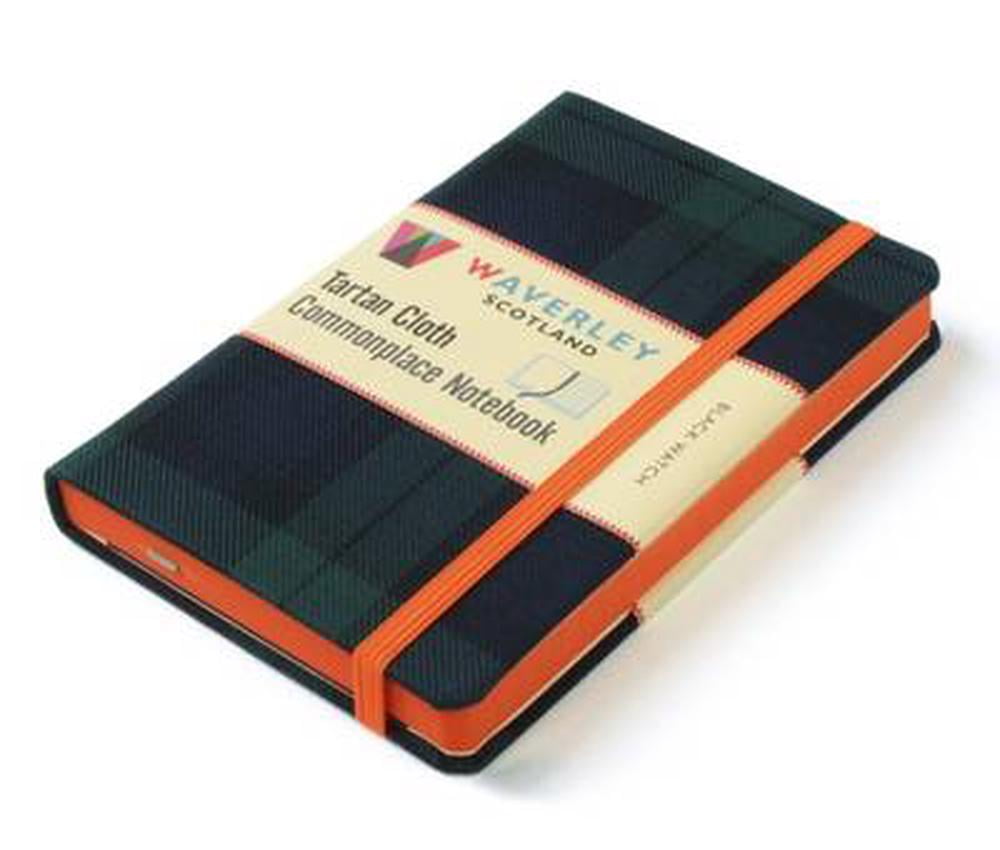 Waverley (L): Black Watch Tartan Cloth Large Notebook Ron Grosset ...