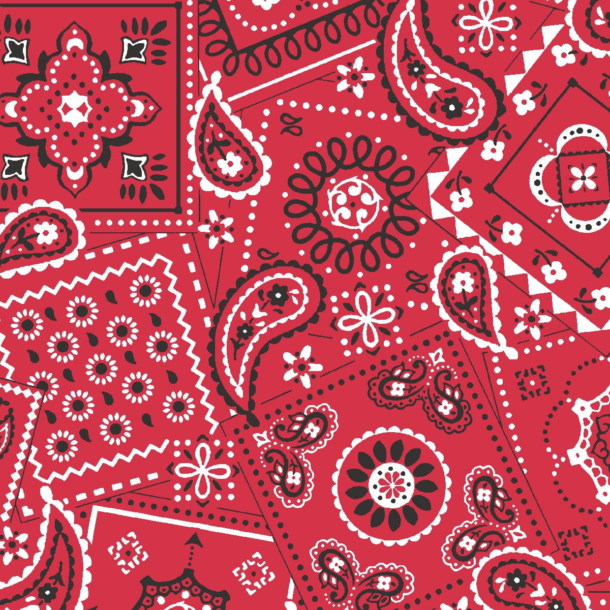 Red Bandana Print Wallpaper