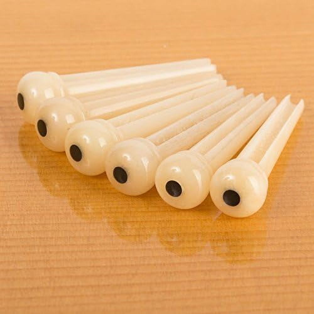 Waverly Guitar Bridge Pins With Black Dot Inlay, Slotted, Set Of 6 ...