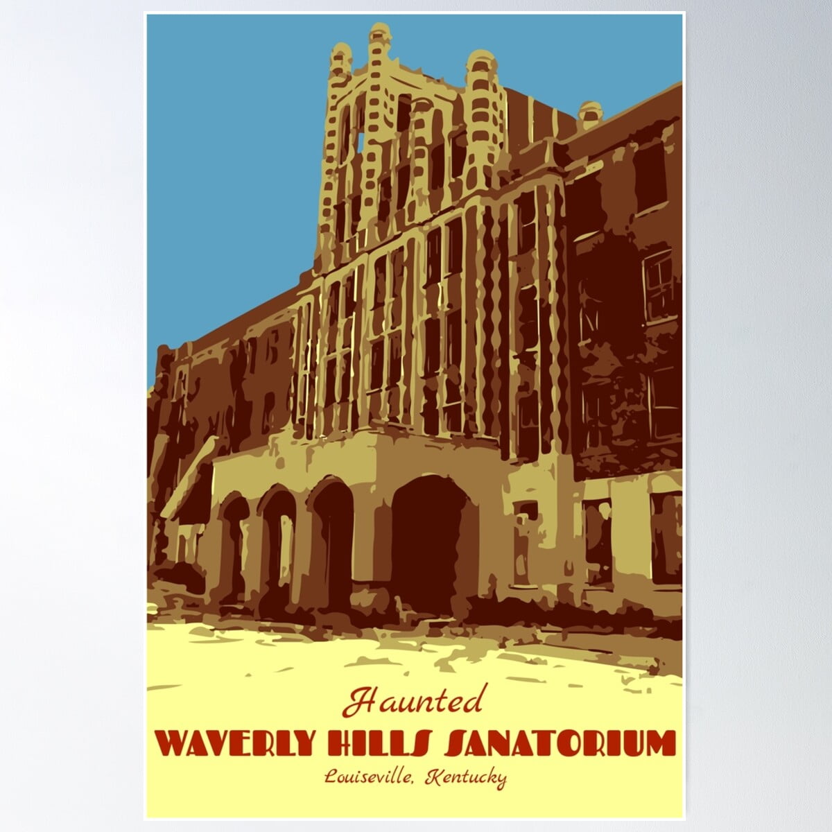 Waverly Hills Sanatorium Art Deco Poster Wall Art, Modern Wall Decor ...