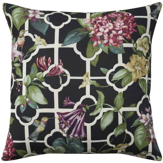 Waverly Indoor Plw Treillage Black 18" x 18" Throw Pillow - Walmart.com