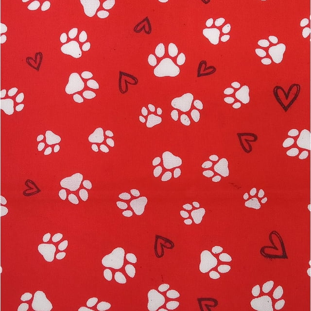 Waverly Inspirations (1 Yard Cut) Cotton Print Paw Love, Poppy ...