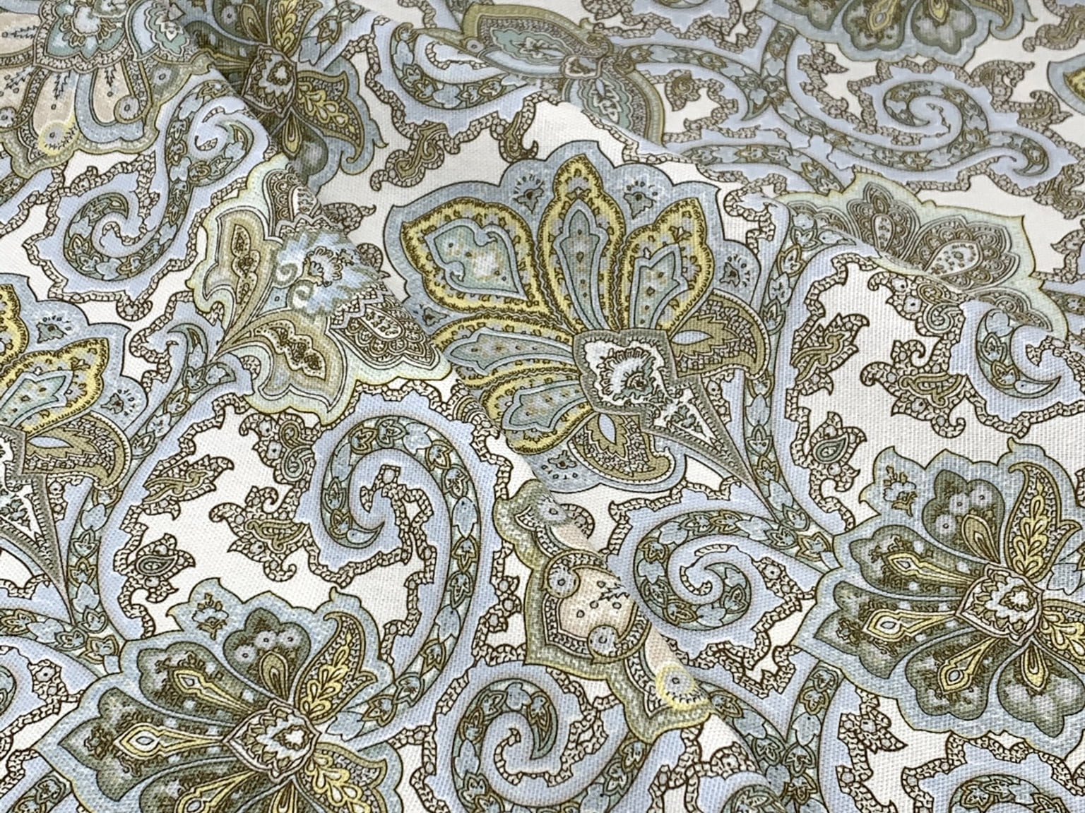 Waverly Inspirations 100% Cotton Duck 54" Width Paisley Spa Color ...