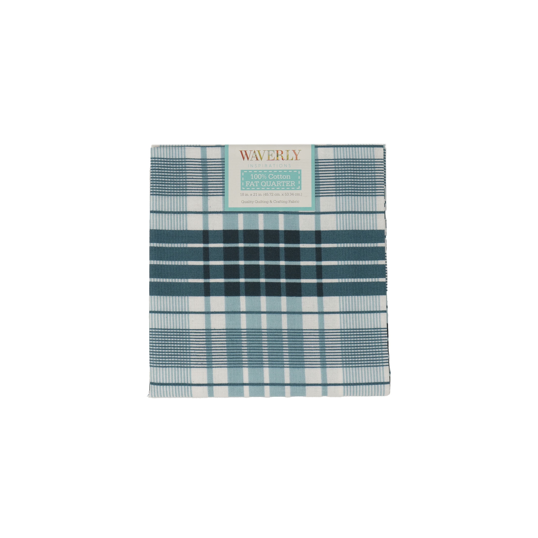 Waverly Inspirations Fabric, 100% Cotton, Anna Plaid Deep Teal, Fat ...