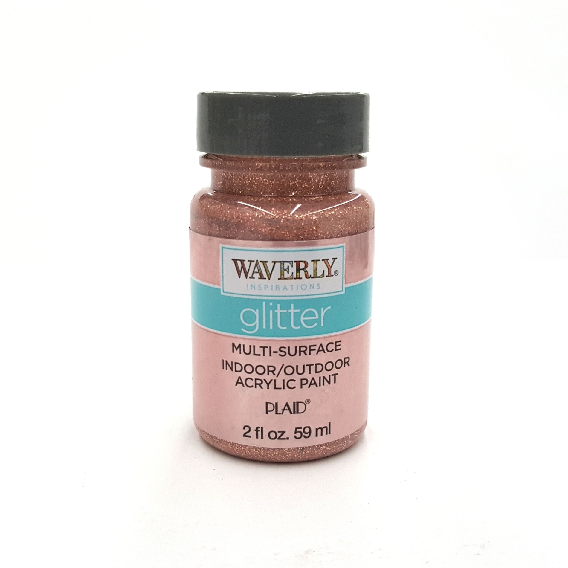 Waverly Inspirations Rose Gold Glitter Multi-Surface Acrylic Paint, 2 ...